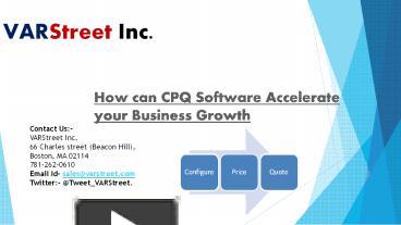 PPT – How can CPQ Software Accelerate your Business Growth PowerPoint ...