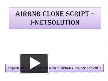 PPT – Airbnb Clone Script – i-Netsolution PowerPoint presentation ...