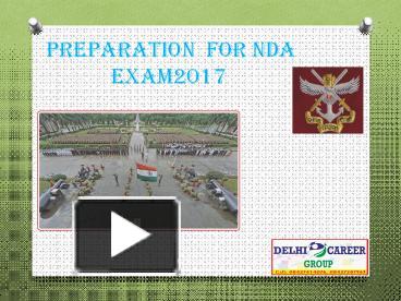 PPT – Best NDA Exam Coaching Institute In Chandigarh PowerPoint ...