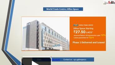 PPT – Floor Plan- World Trade Center Noida Office Space PowerPoint ...
