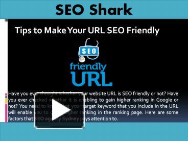 PPT – Tips to Make Your URL SEO Friendly PowerPoint presentation | free ...