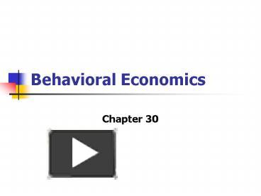 Behavioral Economics presentation | free to download