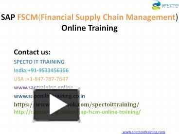 Best Online SAP FSCM Module Course Training Institute in India ...