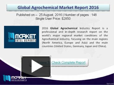 PPT – Growth opportunities of Global Agrochemical Market 2016 to 2020 ...