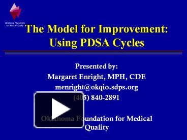 PPT – The Model for Improvement: Using PDSA Cycles PowerPoint ...