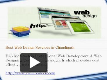 PPT – Professional Web Designing Company in Chandigarh PowerPoint ...