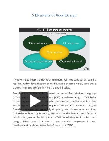 5 Elements Of Good Design presentation | free to download