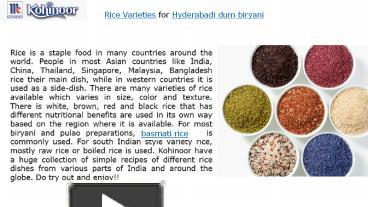 Rice Varieties (1) presentation | free to download