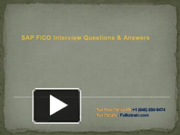 PPT – sap fico online training PowerPoint presentation | free to ...