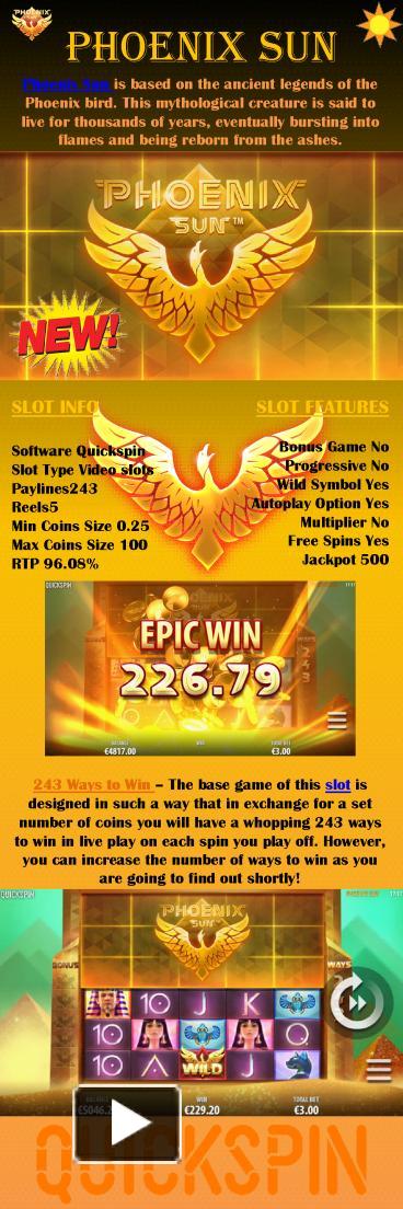 Phoenix Sun presentation | free to download