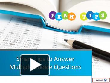 Smart Tips to Answer Multiple Choice Questions presentation | free to ...