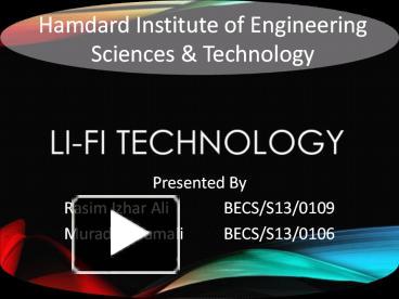 LiFi presentation | free to download