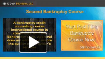 PPT – Second Bankruptcy Course PowerPoint presentation | free to ...