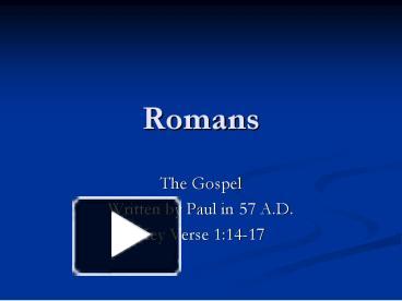 Romans presentation | free to view
