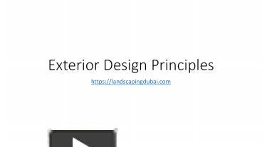 Exterior Design Principles presentation | free to download