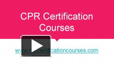PPT – CPR Certification Michigan PowerPoint presentation | free to ...