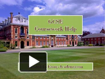 PPT – GCSE Coursework Help PowerPoint presentation | free to download ...