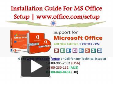 Microsoft Office Setup Download & Complete Installation Online With ...
