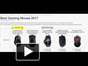 PPT – Best Gaming Mouse 2017 PowerPoint presentation | free to download ...