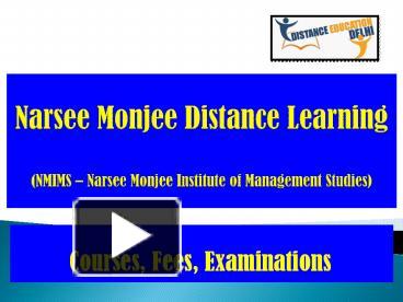 Narsee Monjee Distance Learning: Courses, Fees and Examinations ...