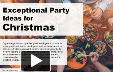 Tips to organise an office Christmas party presentation | free to download