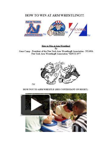 How to Win at Arm Wrestling presentation | free to download