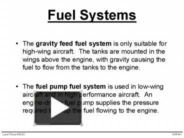 Fuel Systems presentation | free to view