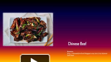 PPT – Chinese Beef PowerPoint presentation | free to download - id ...