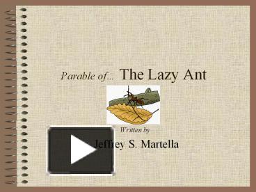 PPT – Parable of PowerPoint presentation | free to view - id: 861453-NmM2N