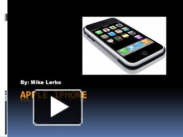 Apple IPhone presentation | free to download
