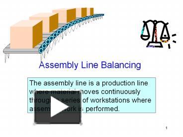 PPT – Assembly Line Balancing PowerPoint presentation | free to view ...