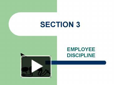 EMPLOYEE DISCIPLINE presentation | free to view