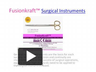 General Surgical Instruments presentation | free to download