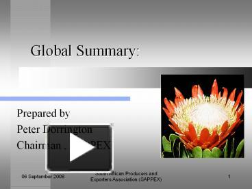 PPT – Global Summary: PowerPoint presentation | free to download - id ...