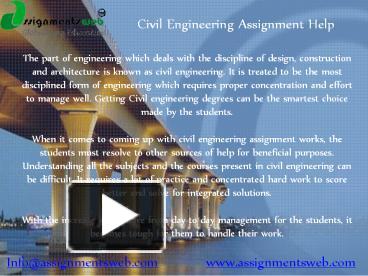 PPT – Civil Engineering Assignment Help PowerPoint presentation | free ...