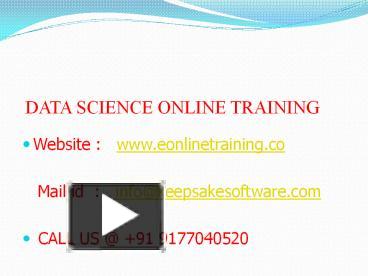 PPT – data science online training hyderabad PowerPoint presentation ...