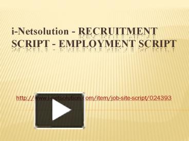PPT – Recruitment Script - Employment Script - i-Netsolution PowerPoint ...