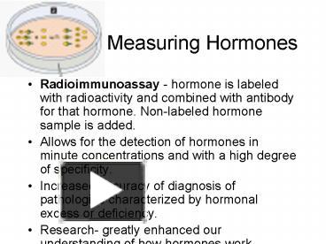 Measuring Hormones presentation | free to view
