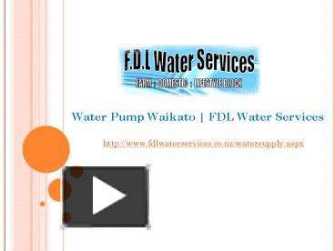 PPT – Water Pump Waikato PowerPoint presentation | free to download ...