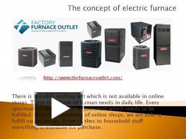 The concept of electric furnace presentation | free to download