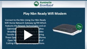 PPT – Unlimited Nbn Plans | Australia Broadband PowerPoint presentation ...