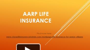 AARP Life Insurance presentation | free to download