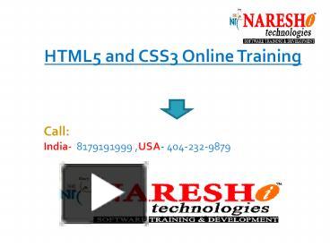 PPT – HTML5 and CSS3 Online Training in Hyderabad By Experts NareshIT ...