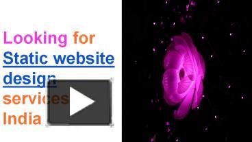 Static website design presentation | free to download