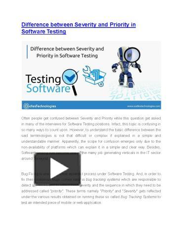 Difference between Severity and Priority in Software Testing ...