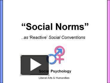 PPT – Social Norms - Soc101 - American Customs - Social Mores ...