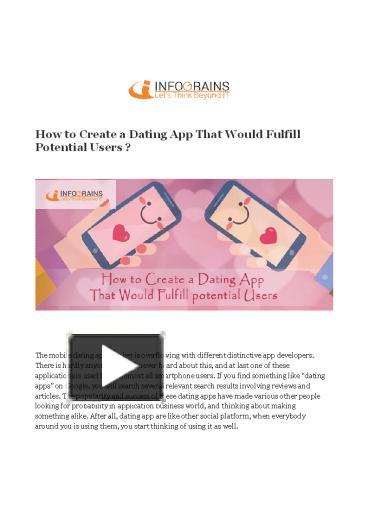 PPT – How to Create a Dating App That Would Fulfill Potential Users ...