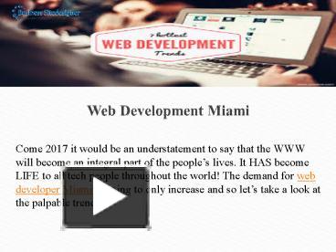 Web Developer Miami presentation | free to download