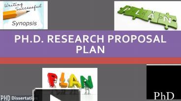 Ph.D Research Proposal Plan presentation | free to download