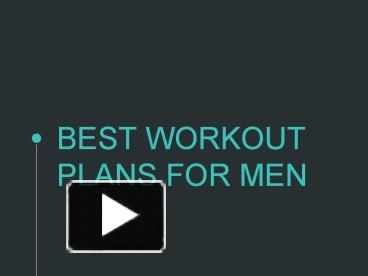 PPT – Workout Plan for beginners PowerPoint presentation | free to ...